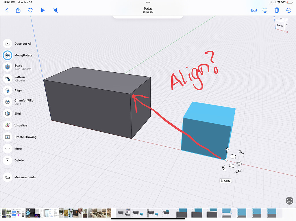 SketchUp style inferences? Aligning objects… - Need help? We are here. - Shapr3D Community