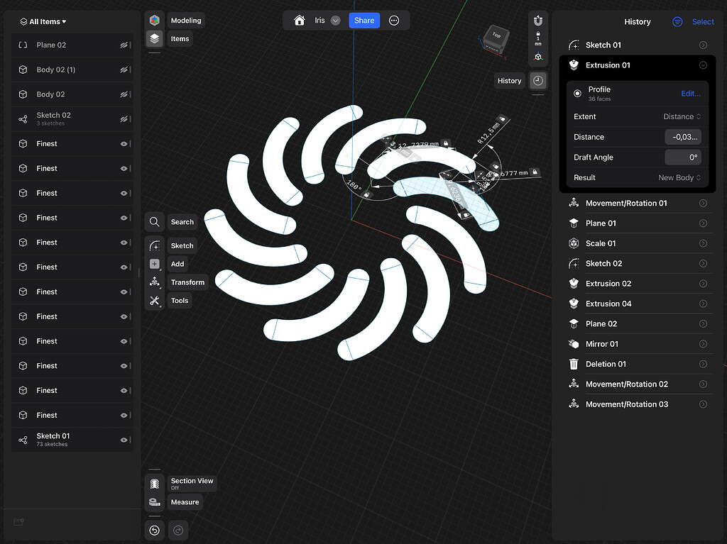Parametric modeling movements, bodies merging into one while moving - History-Based Parametric ...