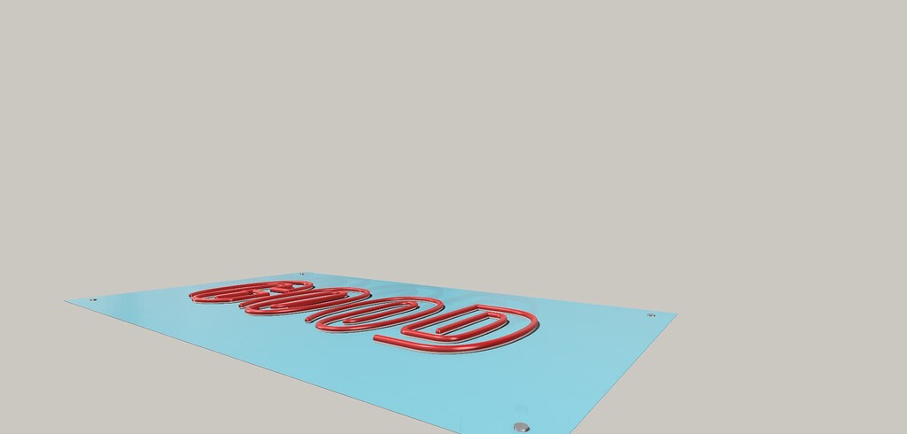 text, making rounded like neon - Need help? We are here. - Shapr3D Community