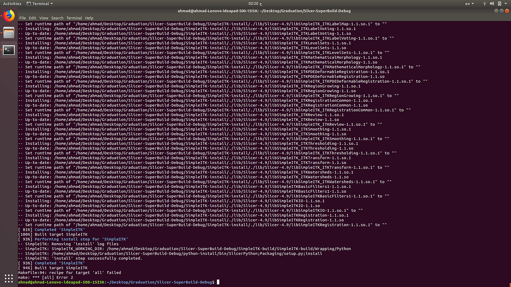 Slicer build error on Ubuntu - Development - 3D Slicer Community