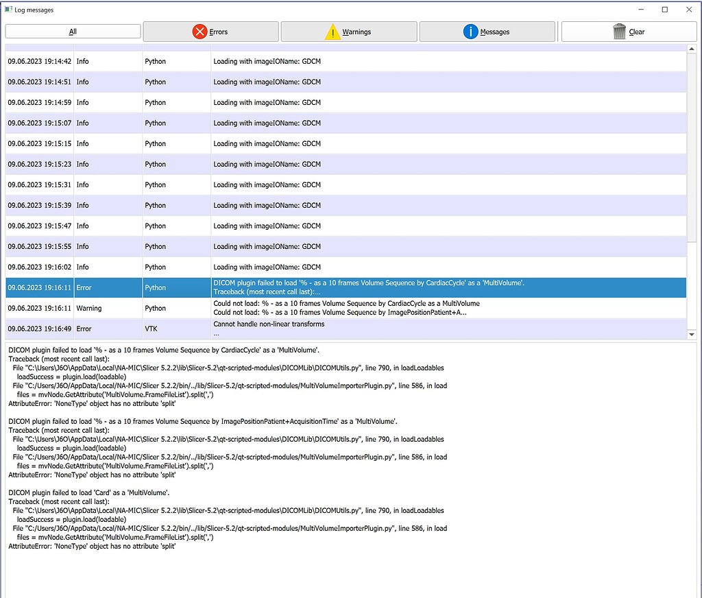 Error Import Dicom Files Support 3d Slicer Community