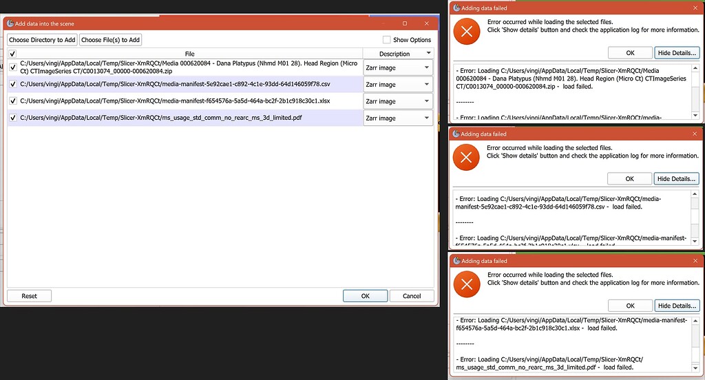 MorphoSource files not Opening - Support - 3D Slicer Community
