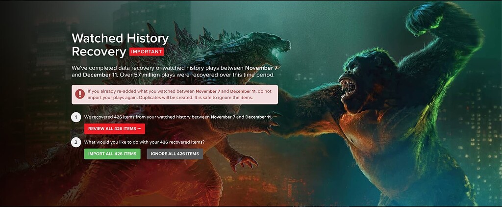 Watched History Recovered! - Announcements - Trakt Forums