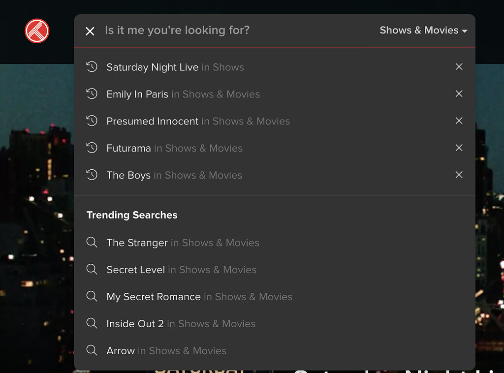 Search Options - Features - Trakt Forums