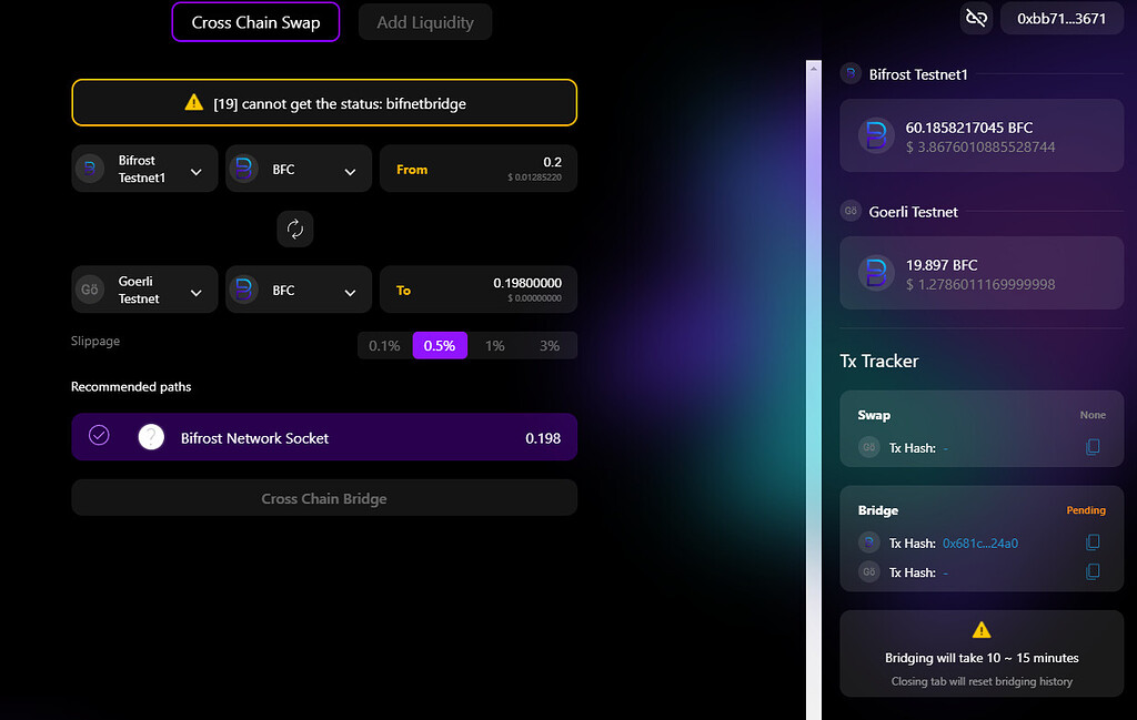 Cross-Bridge swap - Week 2 - Bifrost Network Forum
