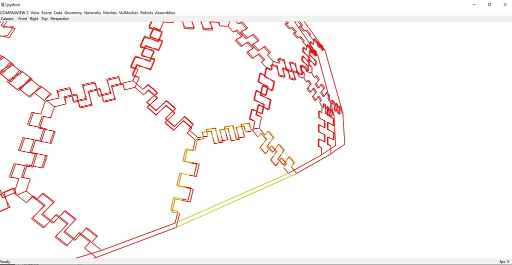 Mesh loft from a pair of polylines - compas