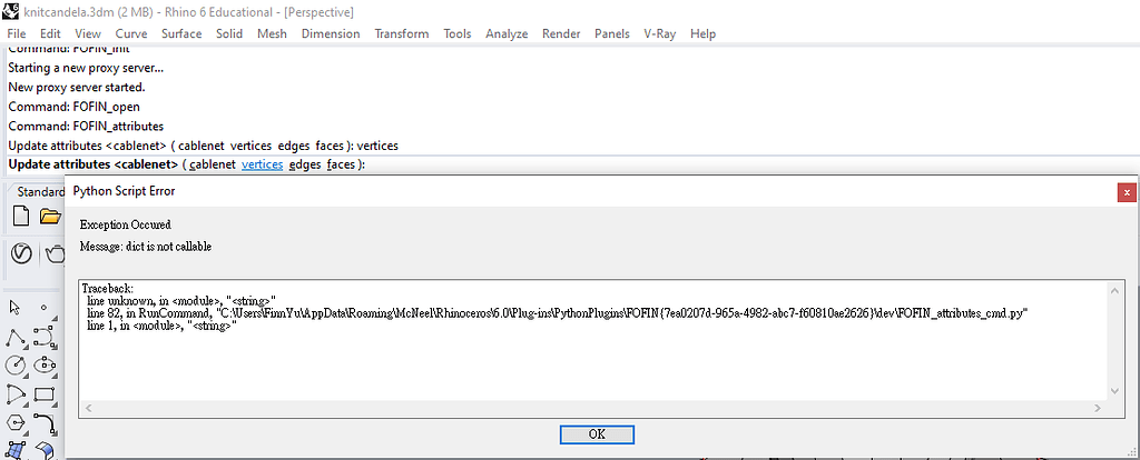 compas_fofin-UI Error - getting started - compas