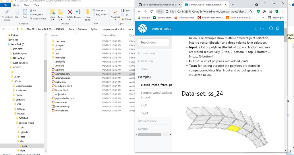 Publish/build docs on github - getting started - compas