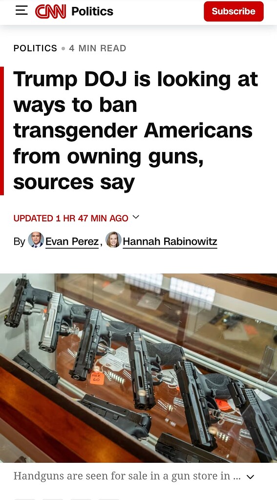 Trump is asking DOJ to ban gun ownership for Trans citizens - Legal ...