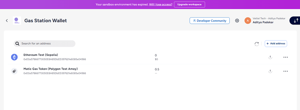 Having trouble using Gas Station - Support - Fireblocks Developer Community