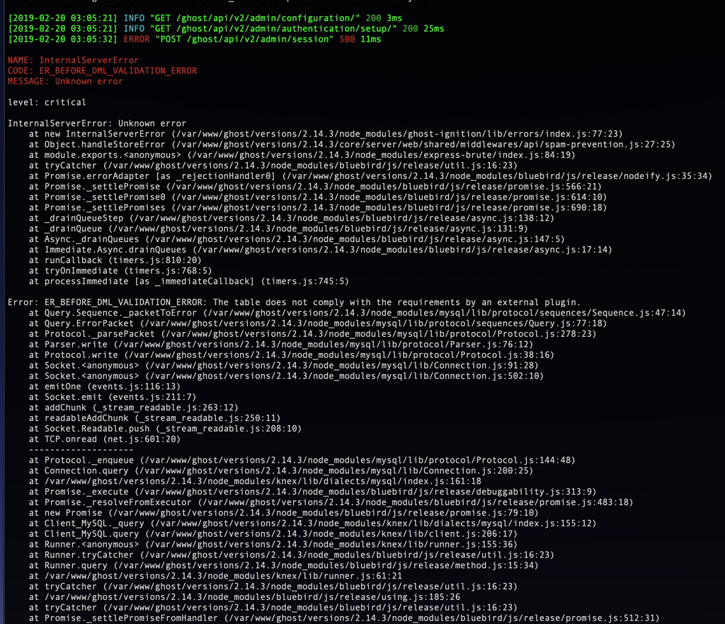 External MySQL Connection Error - Installation - Ghost Forum