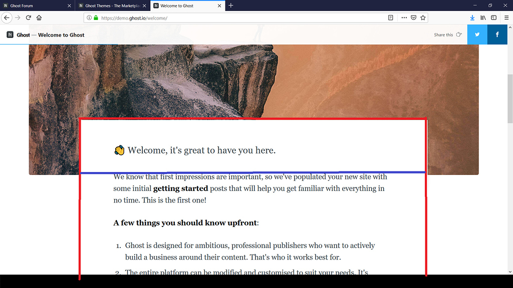 Change bacground color in post - Developer help - Ghost Forum