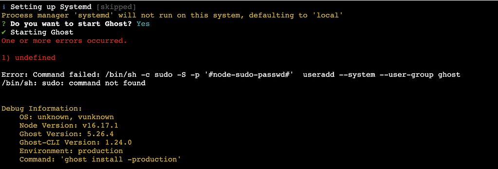 Installing Ghost on Node.js using cPanel - Installation - Ghost Forum