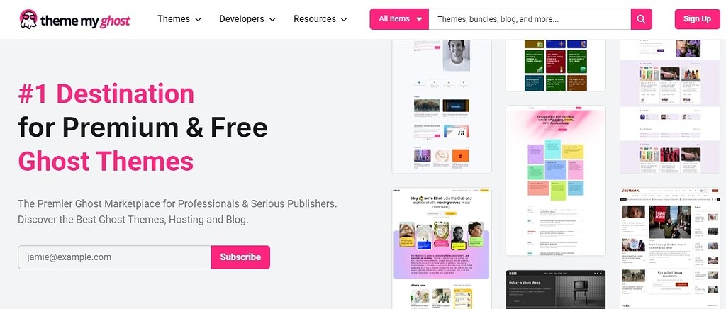 Theme My Ghost – One-Stop Theme Marketplace for All Things about Ghost CMS 👻 - Share & showcase ...