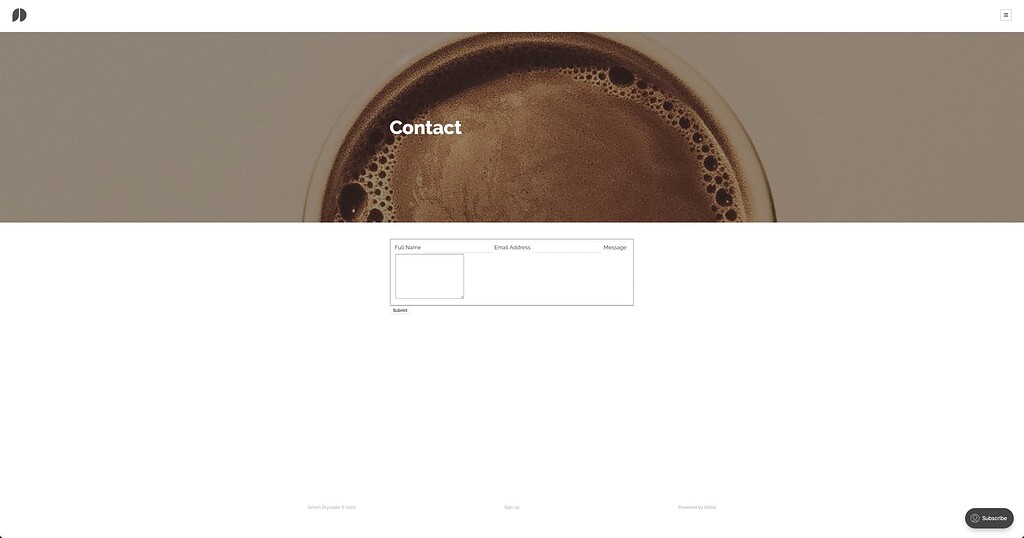 Formspree formatting problem - Integrations & API - Ghost Forum