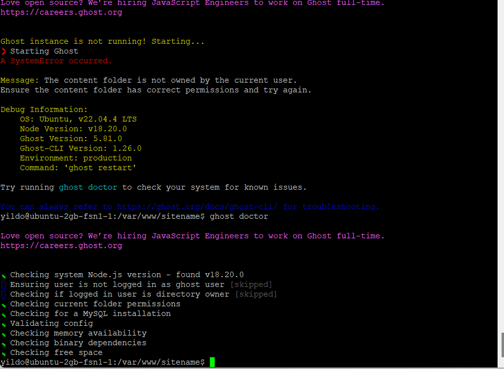 Ghost restart not working / Mailgun - Self-hosting - Ghost Forum