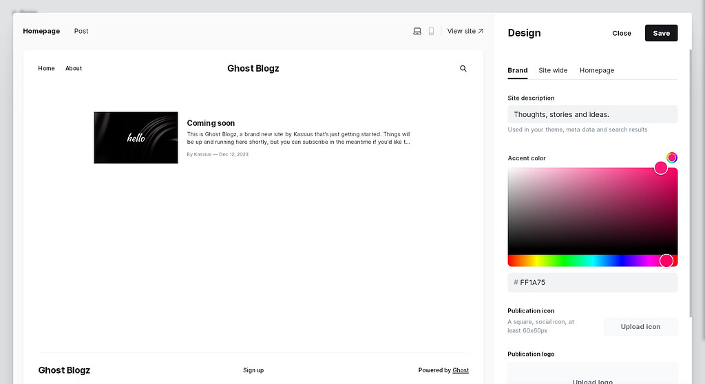 Why "change theme" button is not showing? - Self-hosting - Ghost Forum