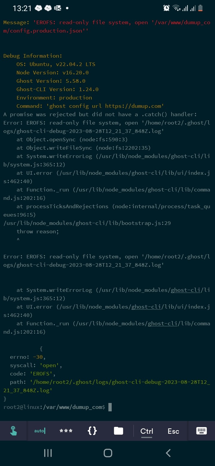 How to fix error message: EROFS: read-only file system - Self-hosting ... How to fix error message: EROFS: read-only file system - Self-hosting ...