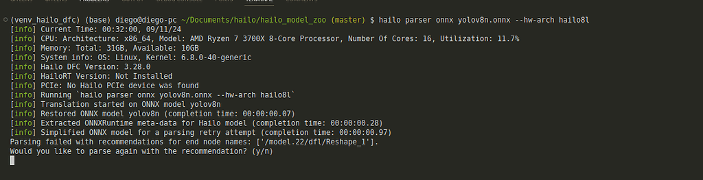 Error Converting Onnx To Hef General Hailo Community