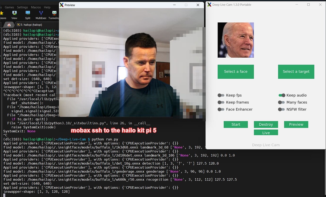 Deep-Live-Cam [show&tell+looking for partners] - Community Projects - Hailo Community