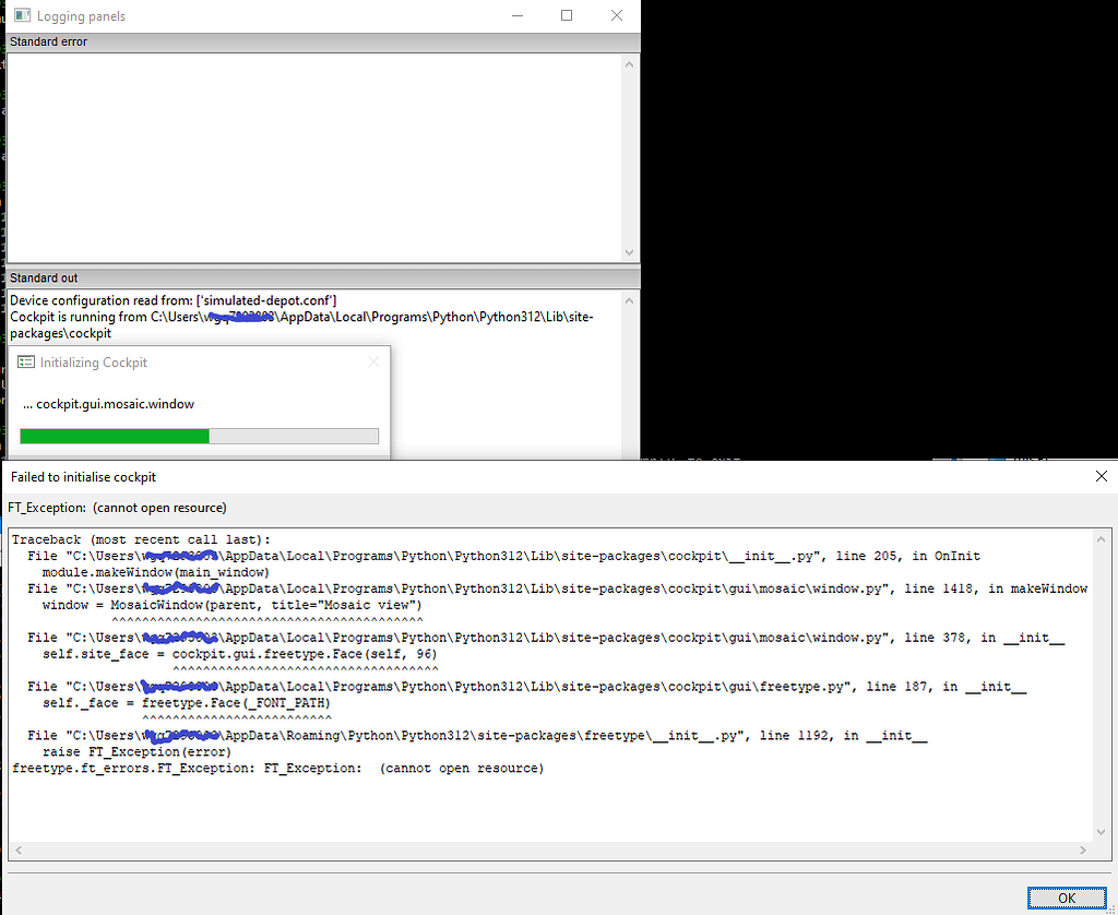 Windows10 failing to initialise microscope-cockpit gui - Usage & Issues - Image.sc Forum