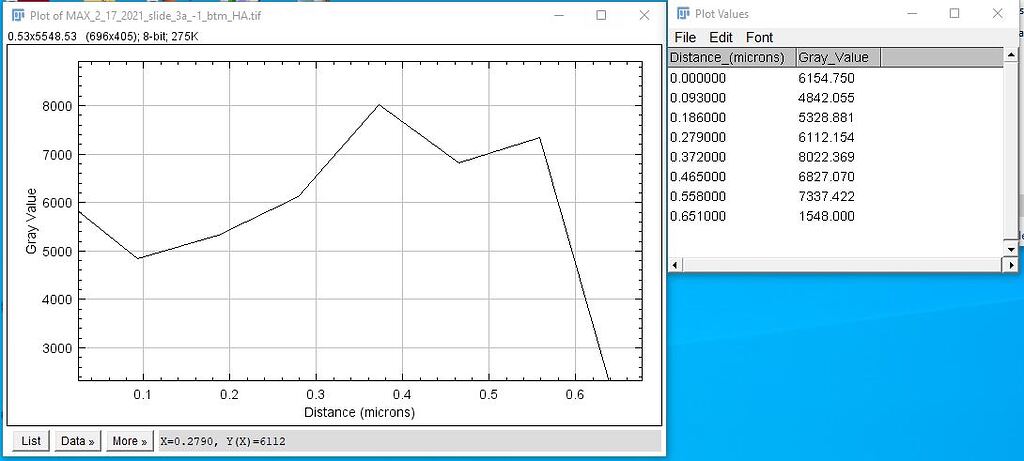 Batch export values from "Plot Profile" line scan tif - Image Analysis ...