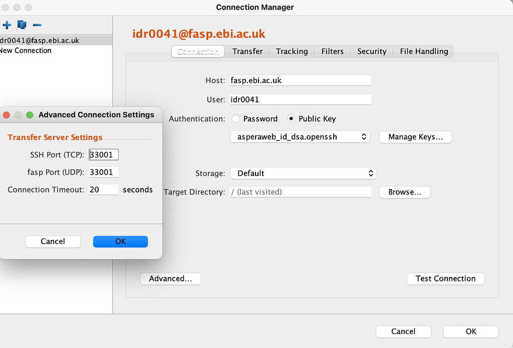 IDR failed to connect to fasp.ebi.ac.uk: connection reset - Usage & Issues - Image.sc Forum
