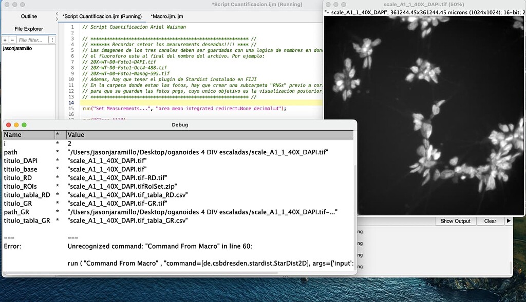 Error in running ImageJ macro - Image Analysis - Image.sc Forum