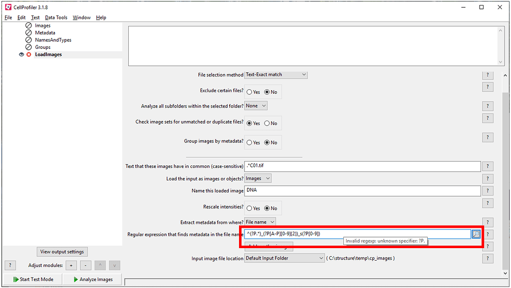 Default RegExp broken in LoadImages / CellProfiler - Usage & Issues - Image.sc Forum