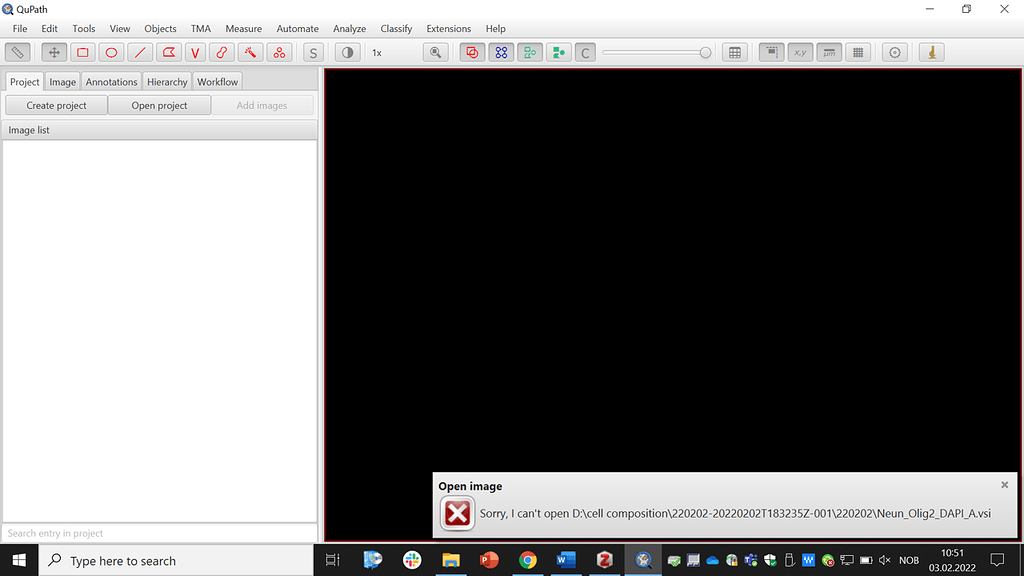 Error In Opening Vsi Files In Qupath Usage And Issues Imagesc Forum