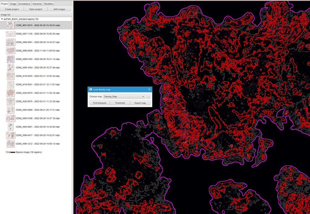 QuPath: Automatic generating density maps for whole project - Image ...