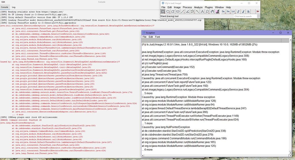 Error Message for StarDist Plugin for Fiji/Image-J after Update - Usage & Issues - Image.sc Forum