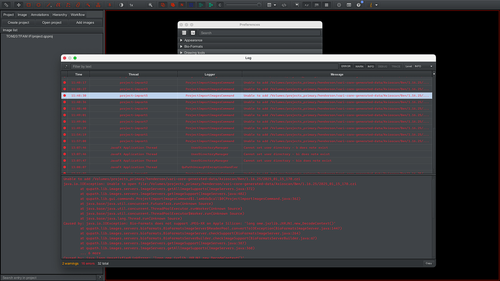 .czi files won't open in Qupath project (mac) - Usage & Issues - Image.sc Forum
