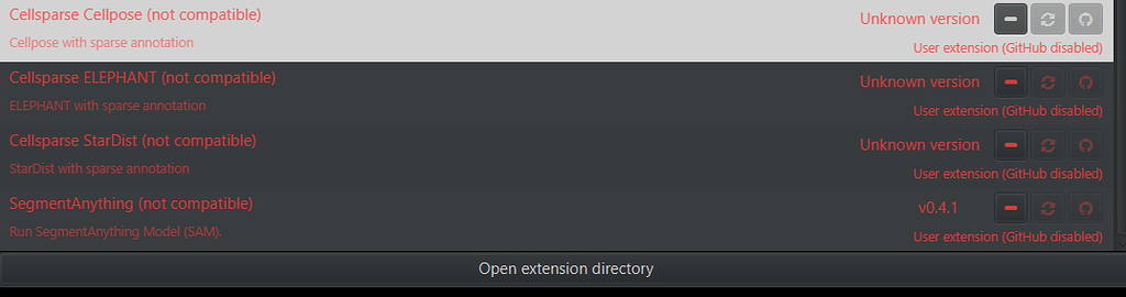 Installation of Sparse annotations and SAM extensions in qupath - Usage & Issues - Image.sc Forum