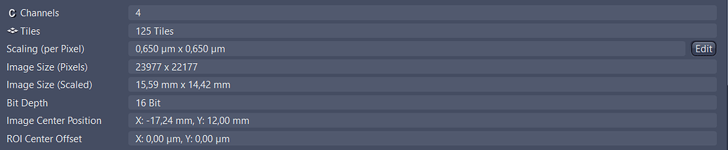 Extract image center position from .CZI metadata in Fiji - Usage ...