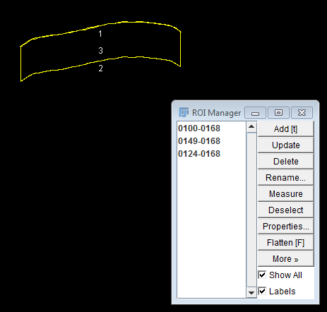 How to draw a curved line in ImageJ and move it for certain pixels? Can ...