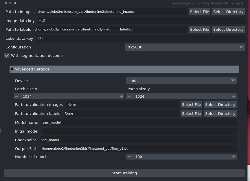 GUI and CLI runs of finetuning - Usage & Issues - Image.sc Forum