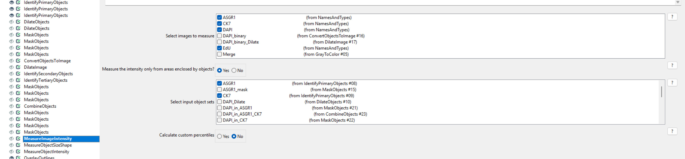 Cellprofiler Object Intensity measurement and export in "Image" csv - Image Analysis - Image.sc ...
