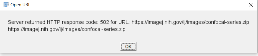 [issue] imagej/fiji doesn't open anymore the sample images - Usage & Issues - Image.sc Forum