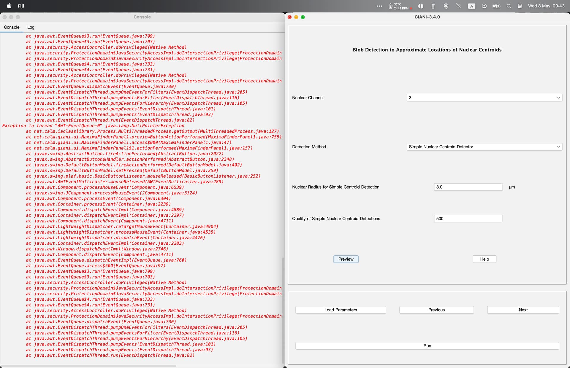 Simple Nuclear Centroid Detection - Java error - Usage & Issues - Image.sc Forum