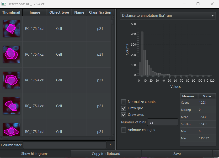 Exporting measurements for specific classes of detections only, in batch - Image Analysis ...