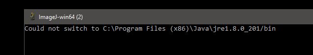 When opening imageJ... Could not switch to C:\Program Files\Java\jdk1.8.0_51/bin - Usage ...
