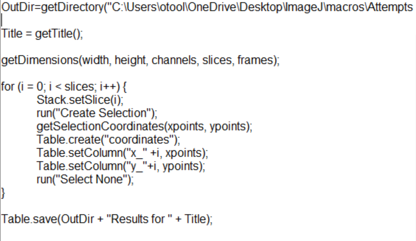 Trying to apply function to image stack and save all data to a table ... Trying to apply function to image stack and save all data to a table ...