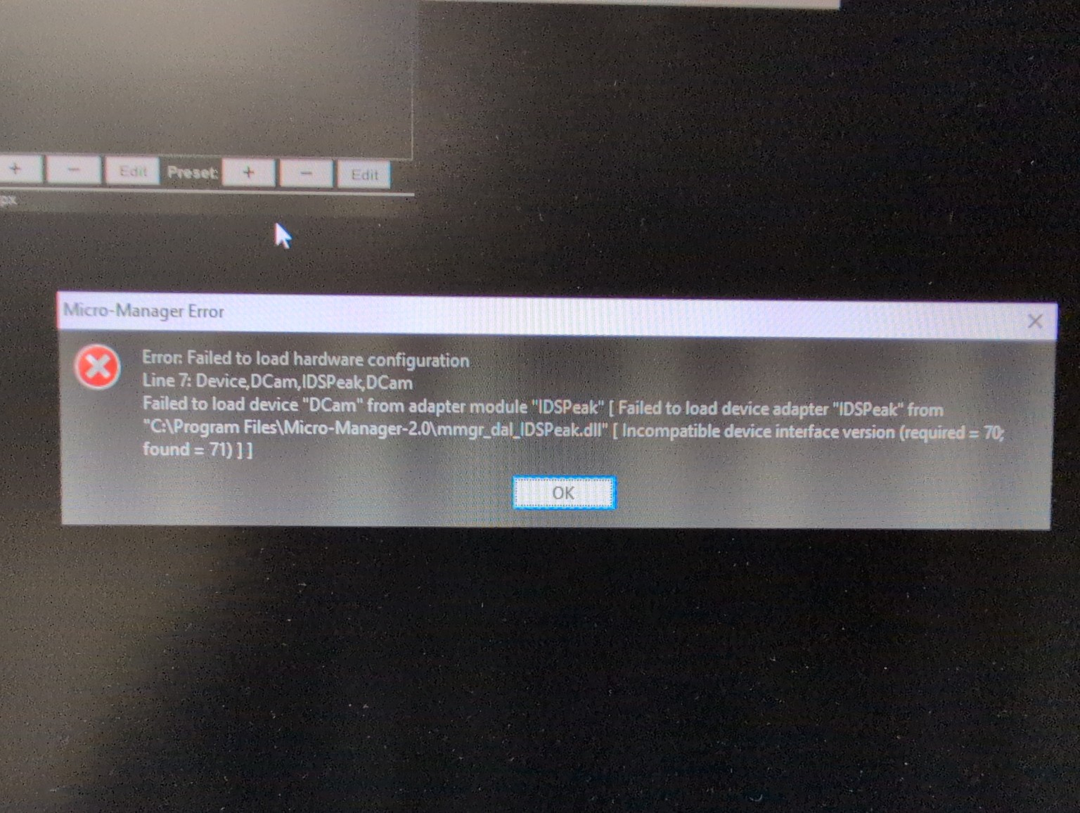 Need Help! IDS camera not recognized by Micromanager - Usage & Issues - Image.sc Forum