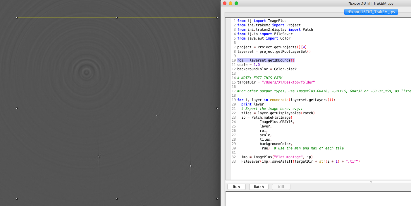 Export 16-bit images below ROI from TrakEM2 project - Image Analysis ...