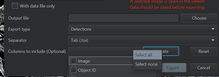 Export Measurements In Qupath Image Analysis Imagesc Forum
