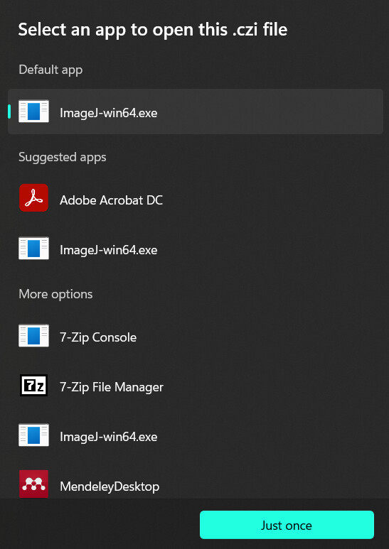 Double-clicking does not open .czi files, even when Fiji/ImageJ is set as Default app - Usage ...