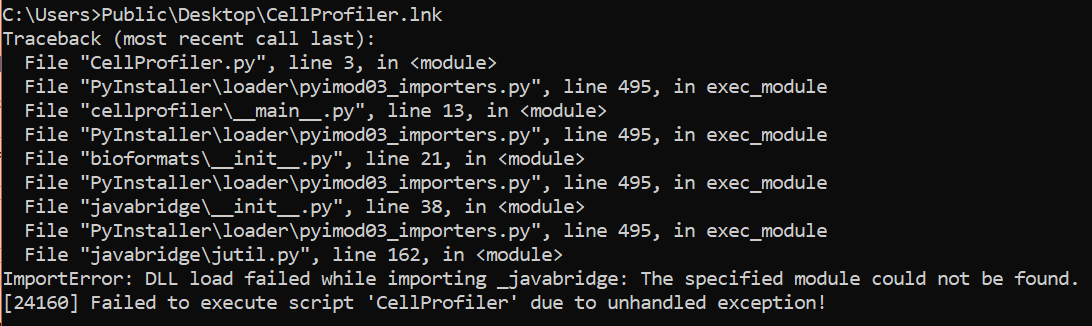 Cannot launch CellProfiler (Windows 10) - Usage & Issues - Image.sc Forum