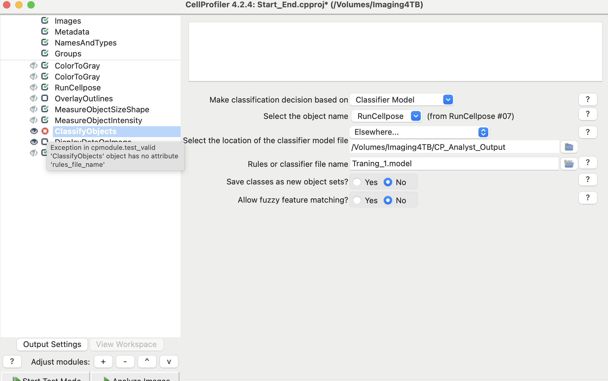 CellProfiler - Classify Objects with Model from CP Analyst - Usage ...