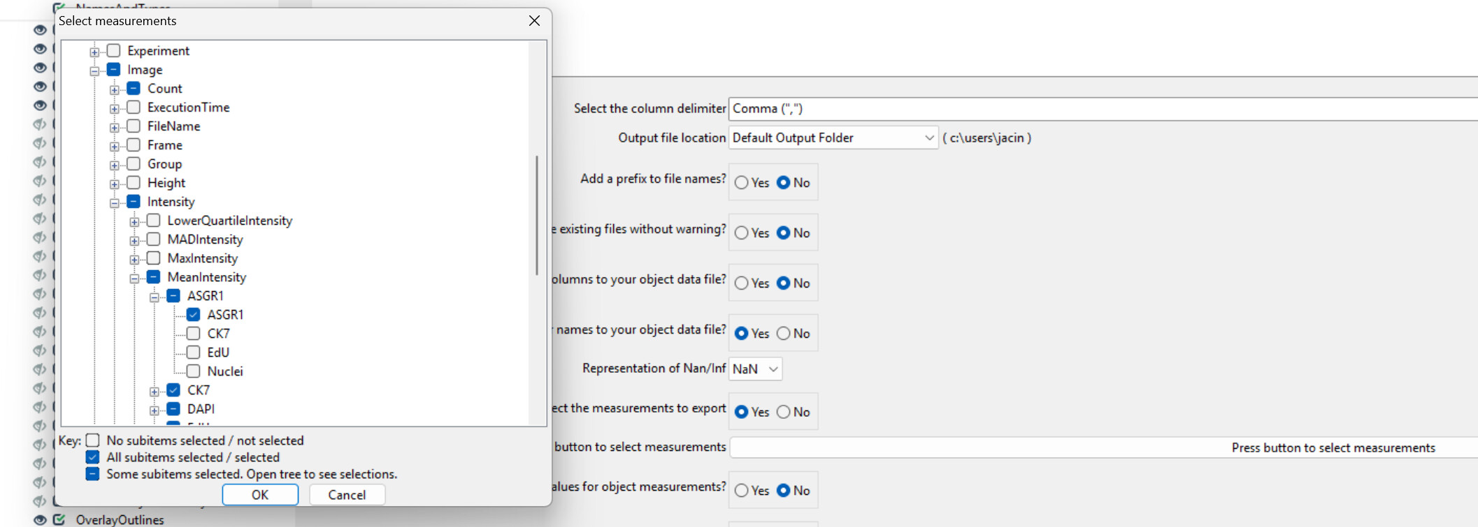 Cellprofiler Object Intensity measurement and export in "Image" csv - Image Analysis - Image.sc ...